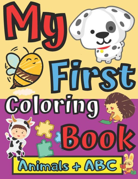 My First Coloring Book Animals + ABC: Easy Coloring Book for Boys and ...
