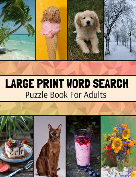 Large Print Word Search Puzzle Book For Adults: Wide Variety Of Topics ...