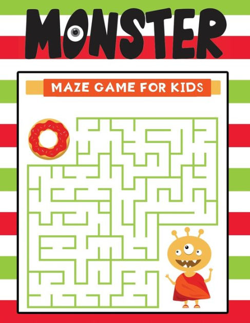 monster maze game for kids: A Fun Monsters Themed Puzzle Activity Book ...