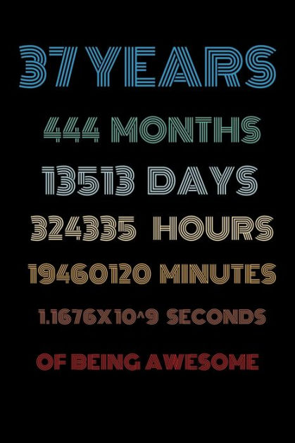 37 years of being awesome: Vintage Birthday gift for 37 years old ...