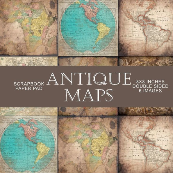 Antique Grunge Maps: Scrapbook Paper Pad by Digital Attic Studio ...