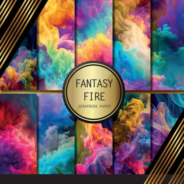 Fantasy Fire Scrapbook Paper: Double Sided Craft Paper For Card Making ...