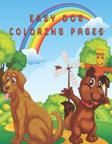 Easy dog Coloring Pages: Cute Dogs Coloring Book for Kids by Oussama ...
