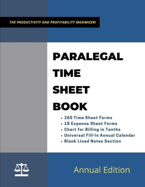 Paralegal Time Sheet Book: Law Firm Billing Tracker by Firm Press ...
