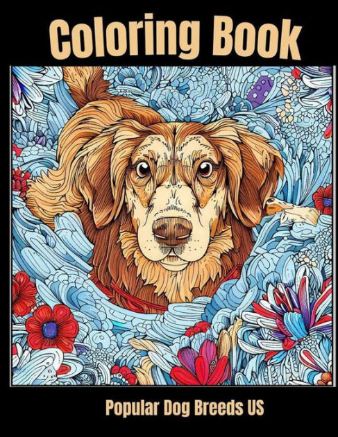 Coloring Book - Popular Dog Breed US: Pastel Pups: Soft and Sweet Dog ...