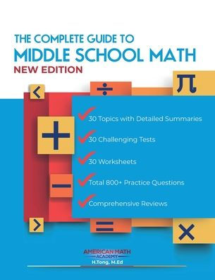 The Complete Guide to Middle School Math Book Grades 6-8 by American ...