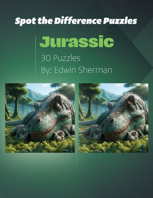 Spot the Difference Puzzles, Jurassic: 30 Puzzles, 5 Levels, Kids and ...