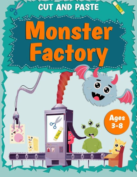 CUT AND PASTE MONSTER FACTORY: Learn scissor skills Preschool paper ...