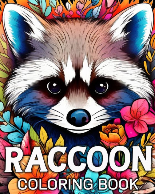 Raccoon Coloring Book: 50 Unique Images to Color and Relax by Tom Busch ...