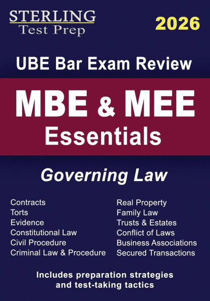 MBE & MEE Essentials: Governing Law for UBE Bar Exam Review by Sterling ...